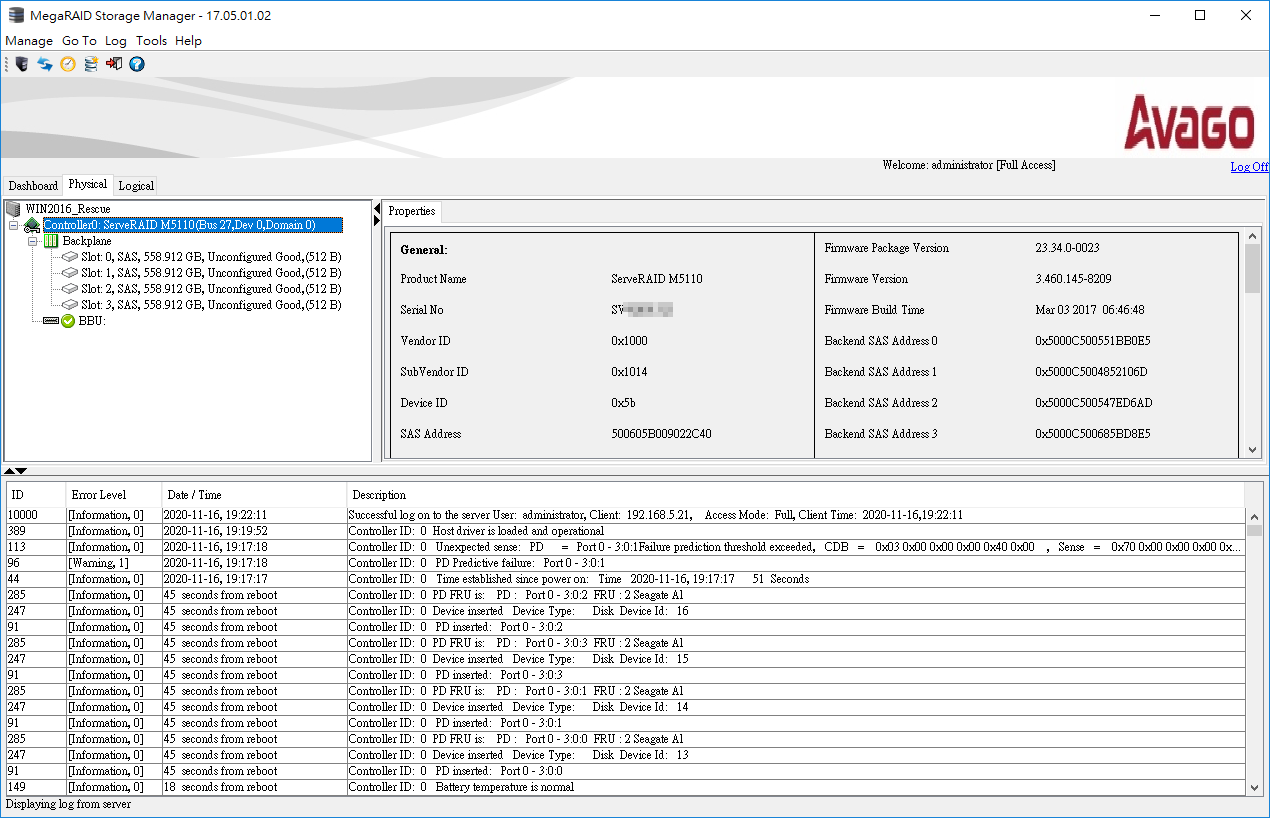 IBM ServeRAID M5110 (即LSI MegaRAID SAS 9270-8i) 8埠6Gb/s SAS+SATA陣列卡(含 ...