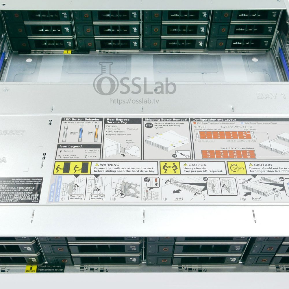 Dell EMC PowerEdge R740xd2 機架式伺服器主機2U 3.5" 26-bay - OSSLab.tv